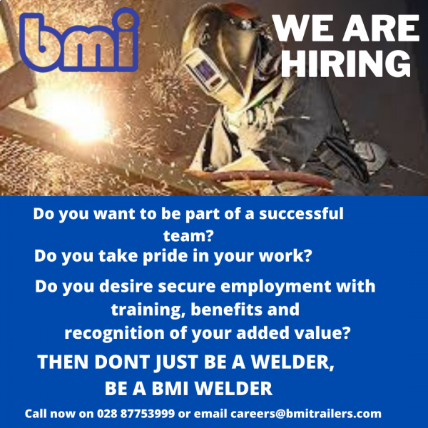 Don't Just Be A Welder,Be A Bmi Welder- Bmi Hiring Now – bmi parts