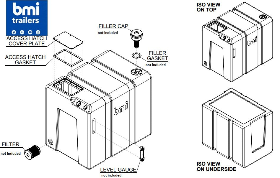 HY 4333 ----- Polyethylene Hydraulic Tank – bmi parts